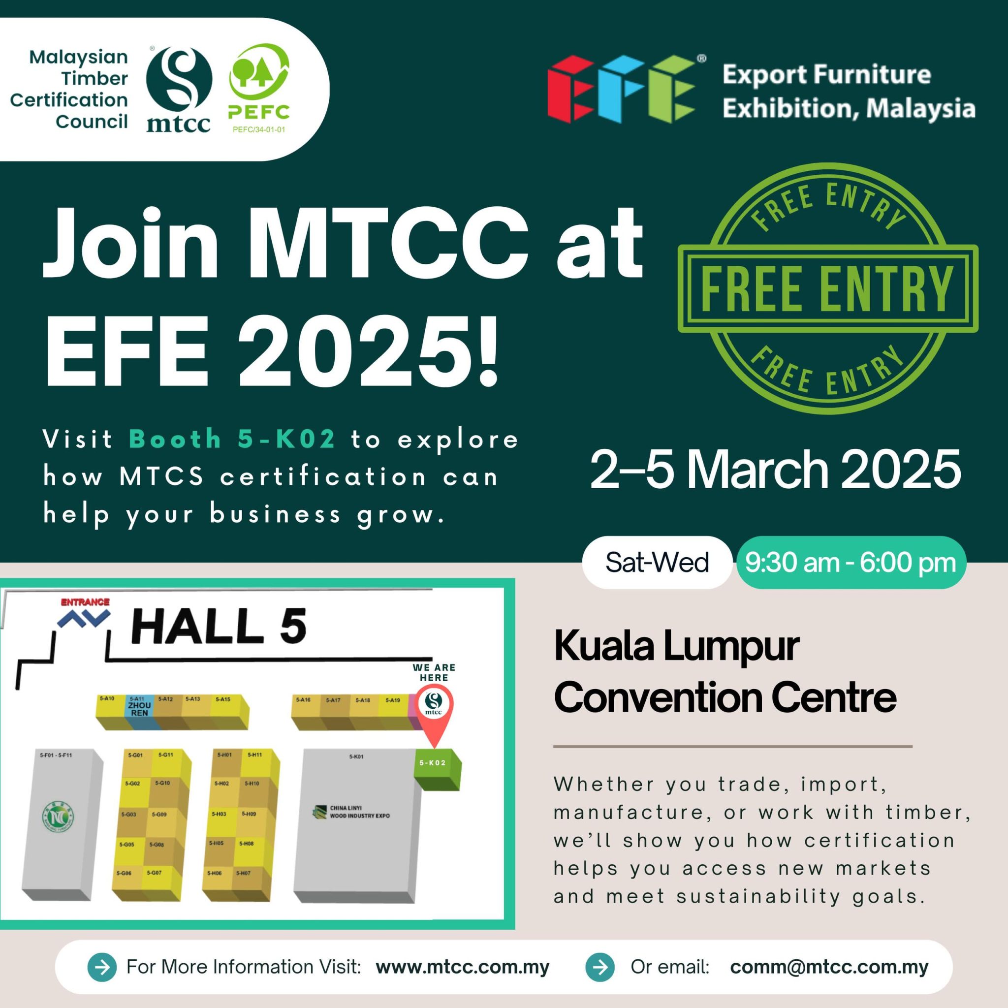 MTCC at EFE 2025: Engaging with Industry on Sustainable Timber ...
