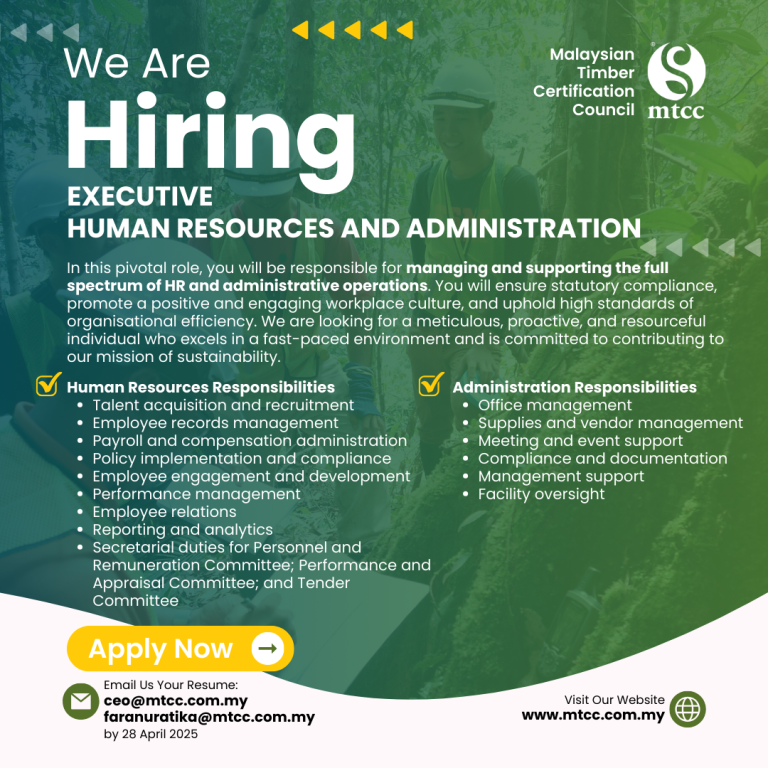 Job Vacancy: Executive Human Resources and Administration | MTCC